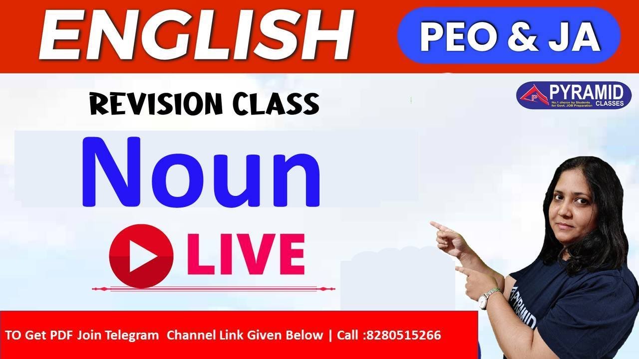 English Grammar noun | Pyramid Classes | peo & ja | RI, ARI, Amin exam ...