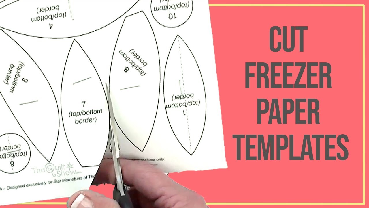Sizzle Quilt: How to cut freezer paper templates - YouTube