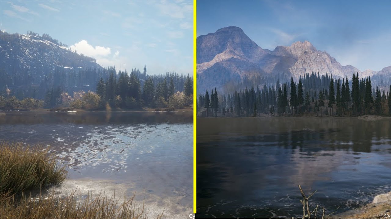 Far Cry 5 vs theHunter Call of the Wild Environment Comparison - YouTube