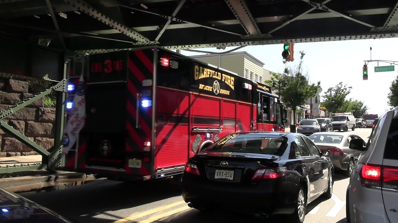 Garfield Fire Dept Rescue 3 Truck 4 Saddle Brook Engine 2 & Bergen Co ...