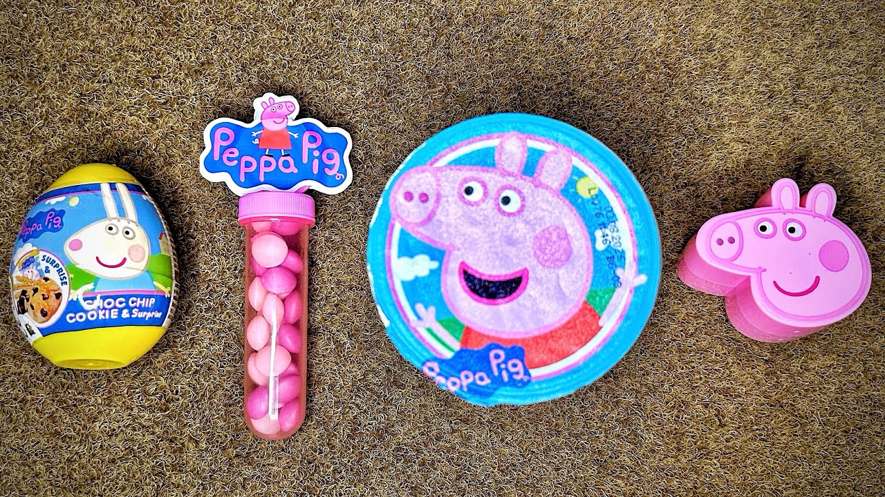 🥰 Satisfying Peppa Pig ASMR | Cotton candy Surprise Egg Sweets & Toys ...