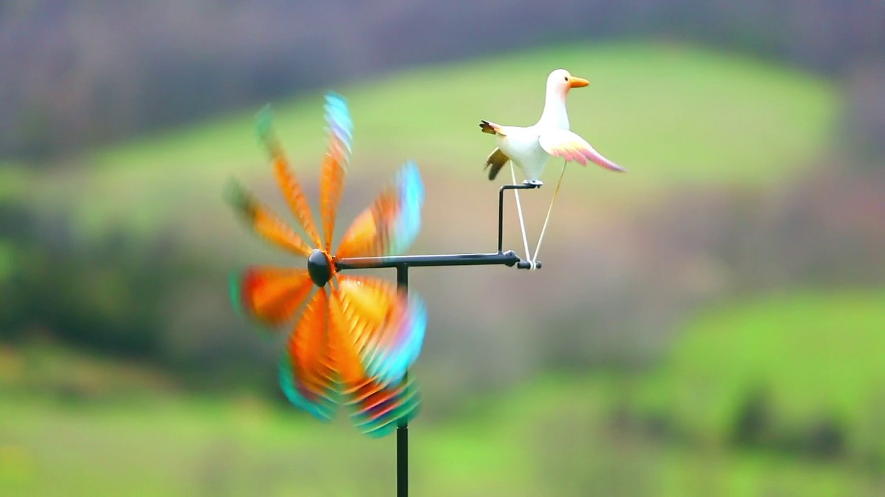 Kinetic Wind Spinner Stake with Bird (47M1081) from Evergreen Garden ...