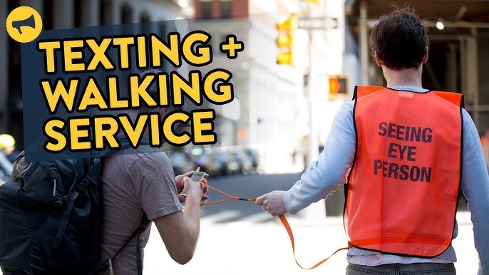 Person Walking And Texting