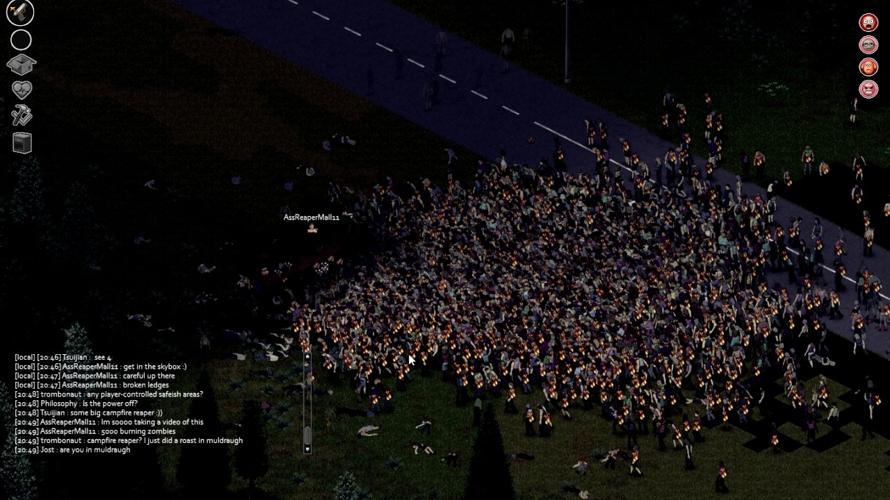 ProjectZomboid 5000 burning zombies - YouTube