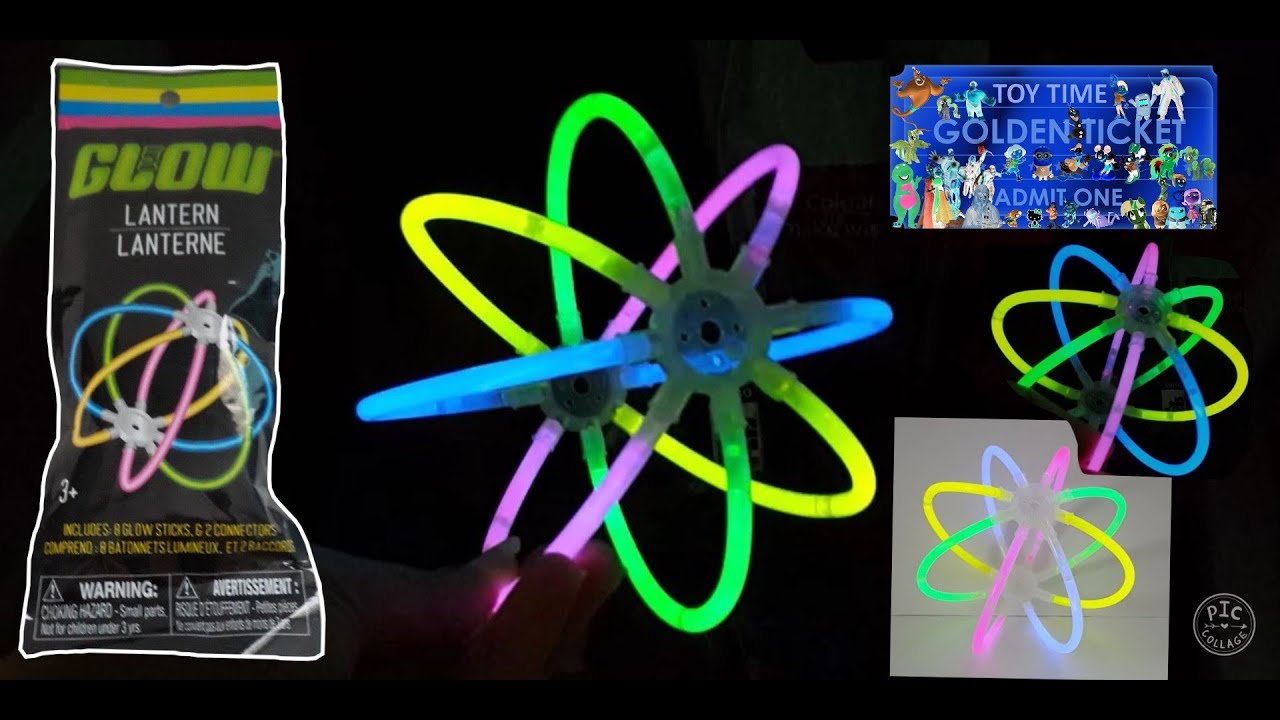 Light up Glowing 8 Glowstick LANTERN Atom Unpacking, Building and ...