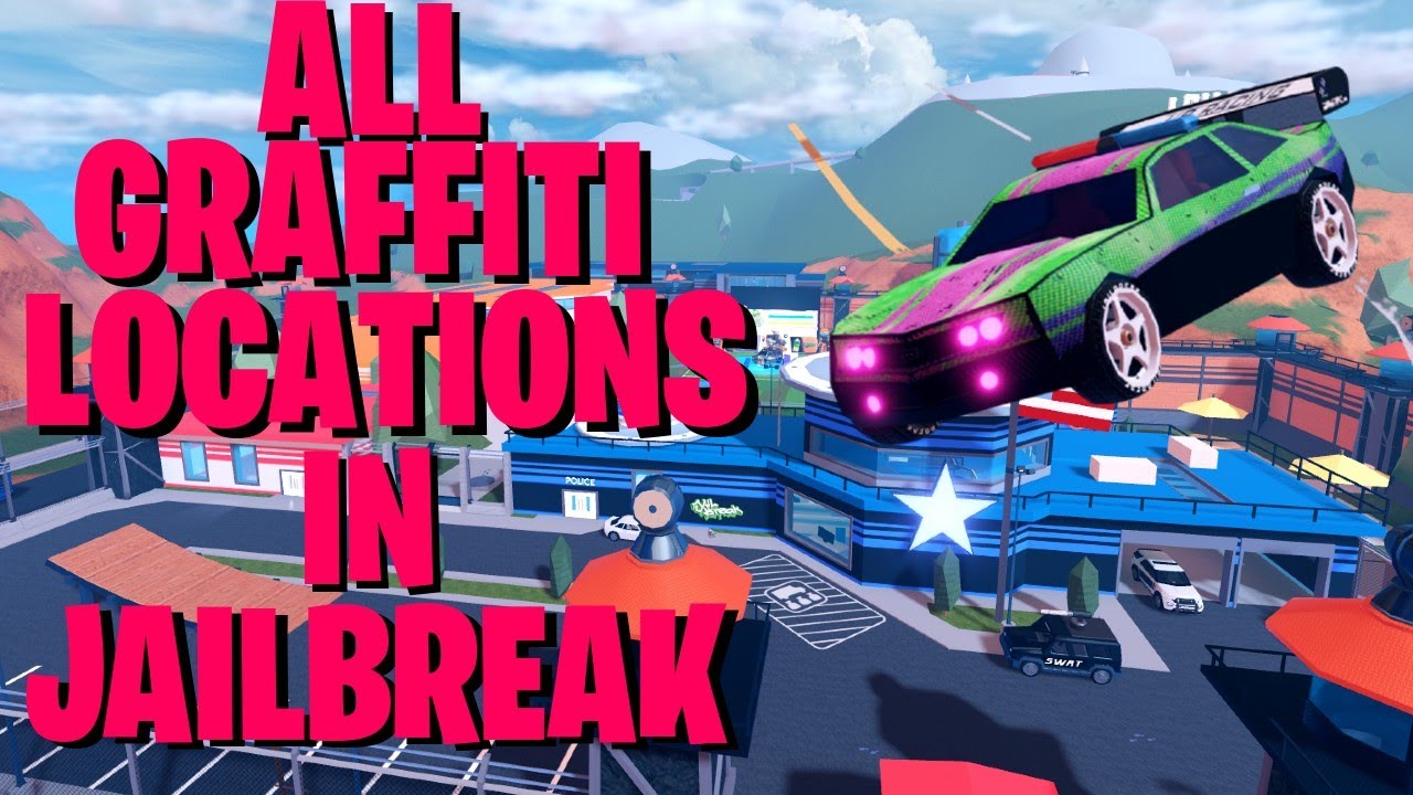 All Graffiti Locations Cop & Crim Team (ROBLOX JAILBREAK) - YouTube