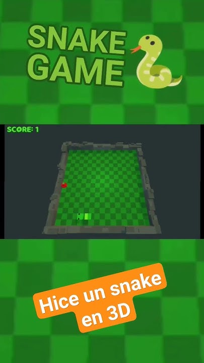 Hice el juego de la serpiente en 3D #gamedev #snake #juegos - YouTube