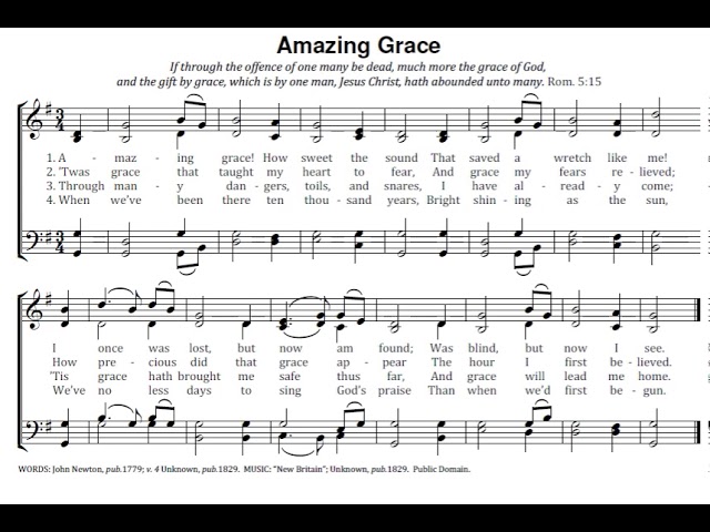 Amazing Grace Key G Chords - Chordify