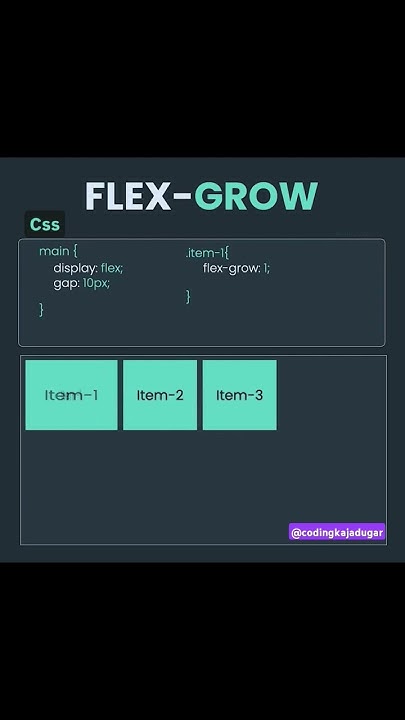 Flex Grow property in css #shorts #ytshorts #css #coding #cssproperties ...