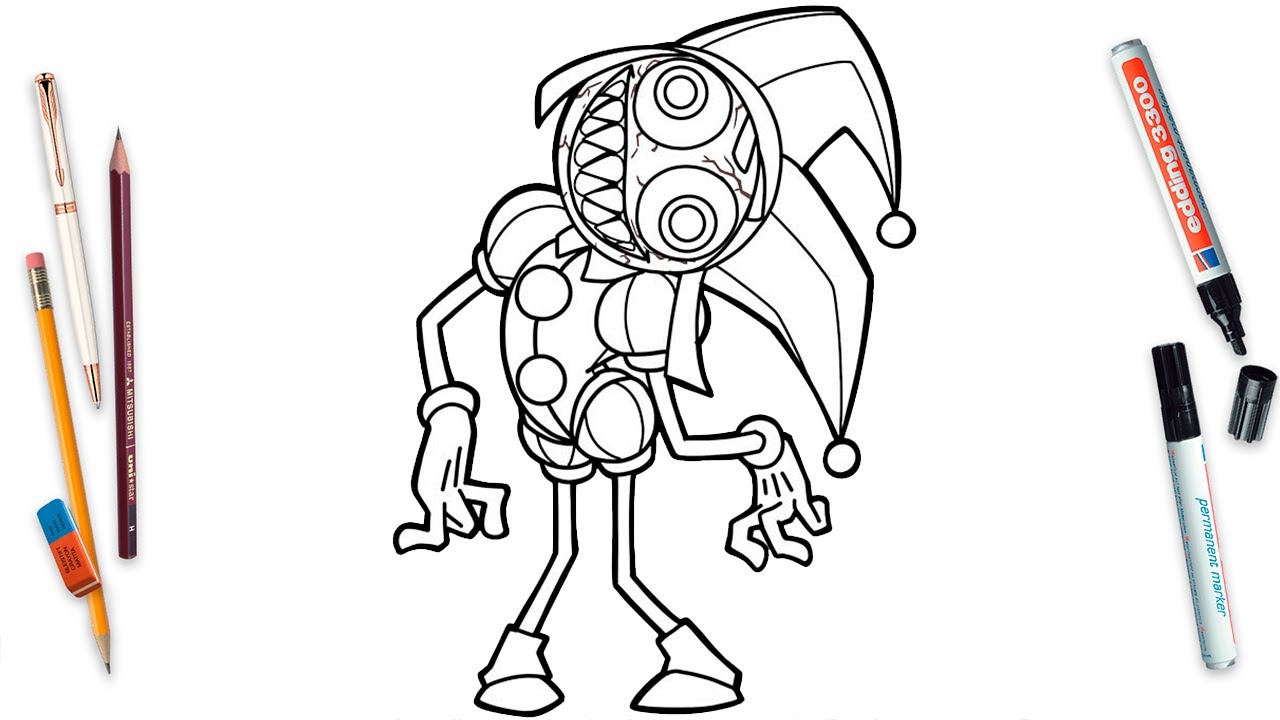 How To Draw Posessed Pomni Easy Step By Step | The Amazing Digital ...