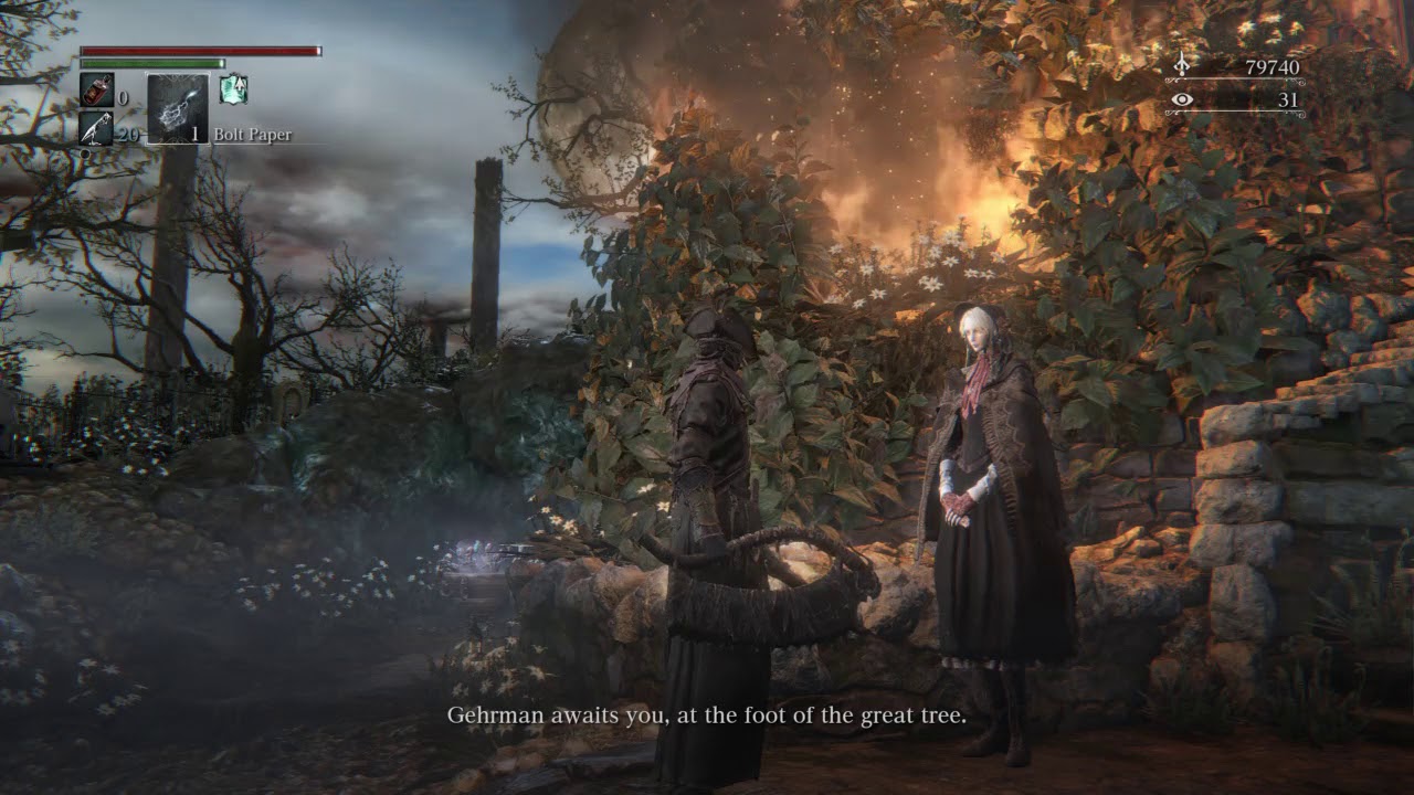 Bloodborne™ Hunter's dream workshop on fire. - YouTube