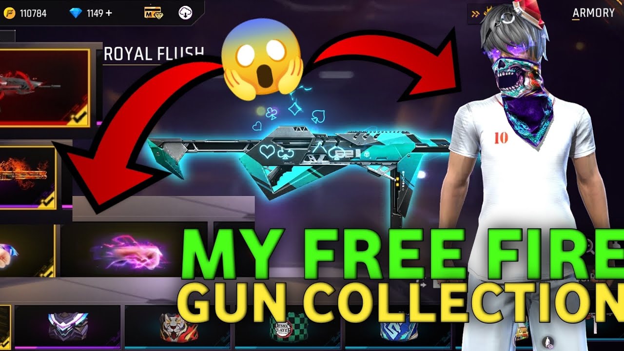 FREE FIRE | GUN COLLECTION | JK FF BOSS 🥰 | 9.2k views - YouTube