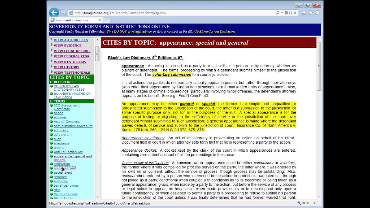 Using the Sovereignty Forms and Instructions Online, Form #10.004 - YouTube