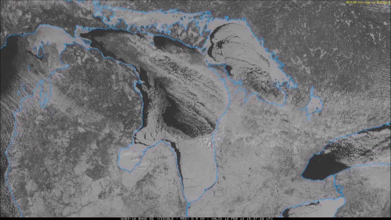 Ice Movement on Lake Huron (Satellite Imagery) - YouTube