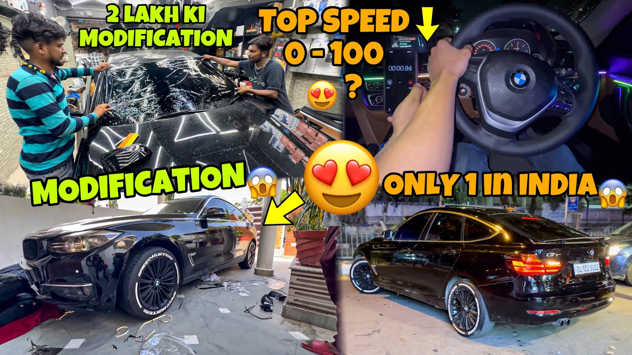 New Bmw MODIFICATION😍 Only 1 in India😱 | New Wrap In my Bmw Gt😍 Top ...