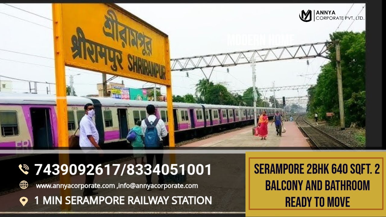 1Min From Serampore Railway Station 2BHK 640 Sq.Ft.2 Balcony and ...