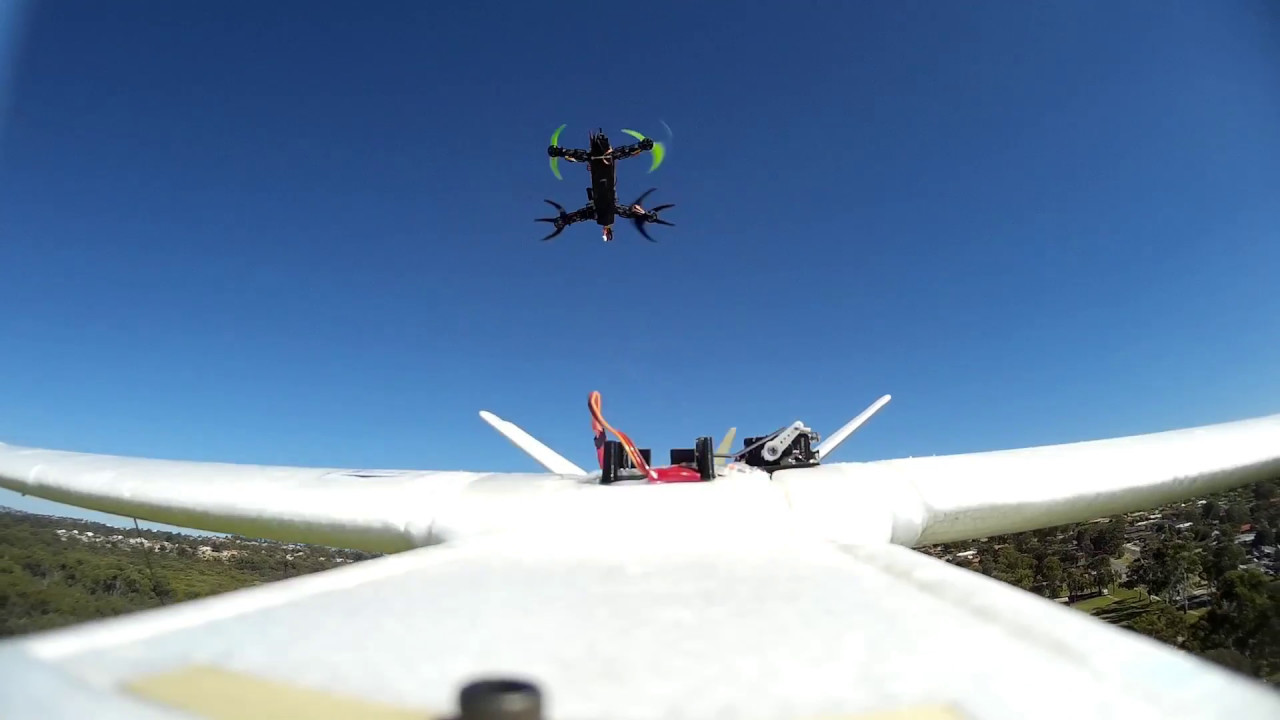 In Flight Quadcopter deployment from Drone - YouTube