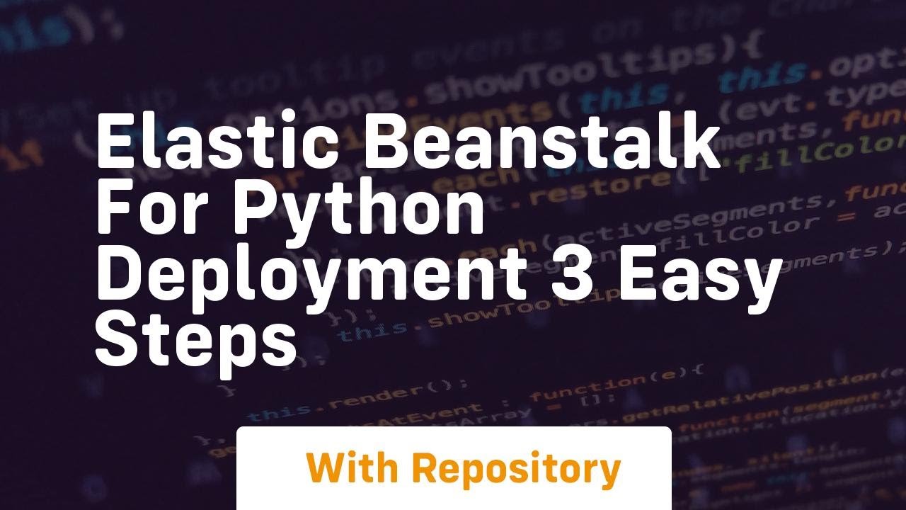 Elastic beanstalk for python deployment 3 easy steps - YouTube