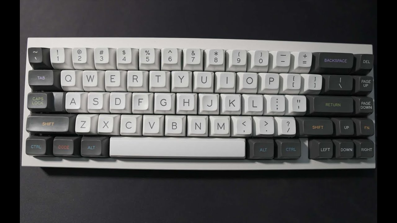 QK65 with Drop holy pandas and SA keycaps - YouTube