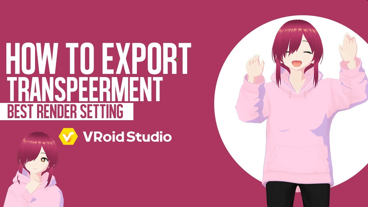 How to export VRoid studio best render setting - YouTube