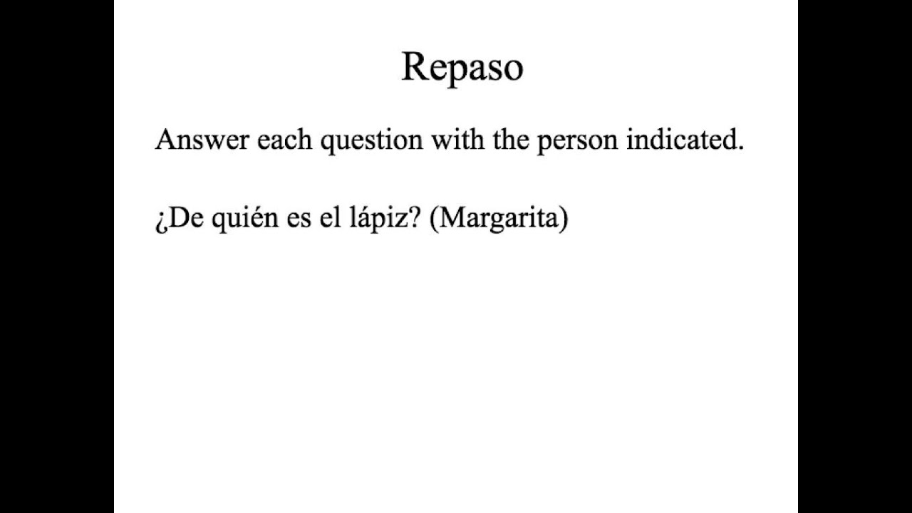 Possession ser - YouTube