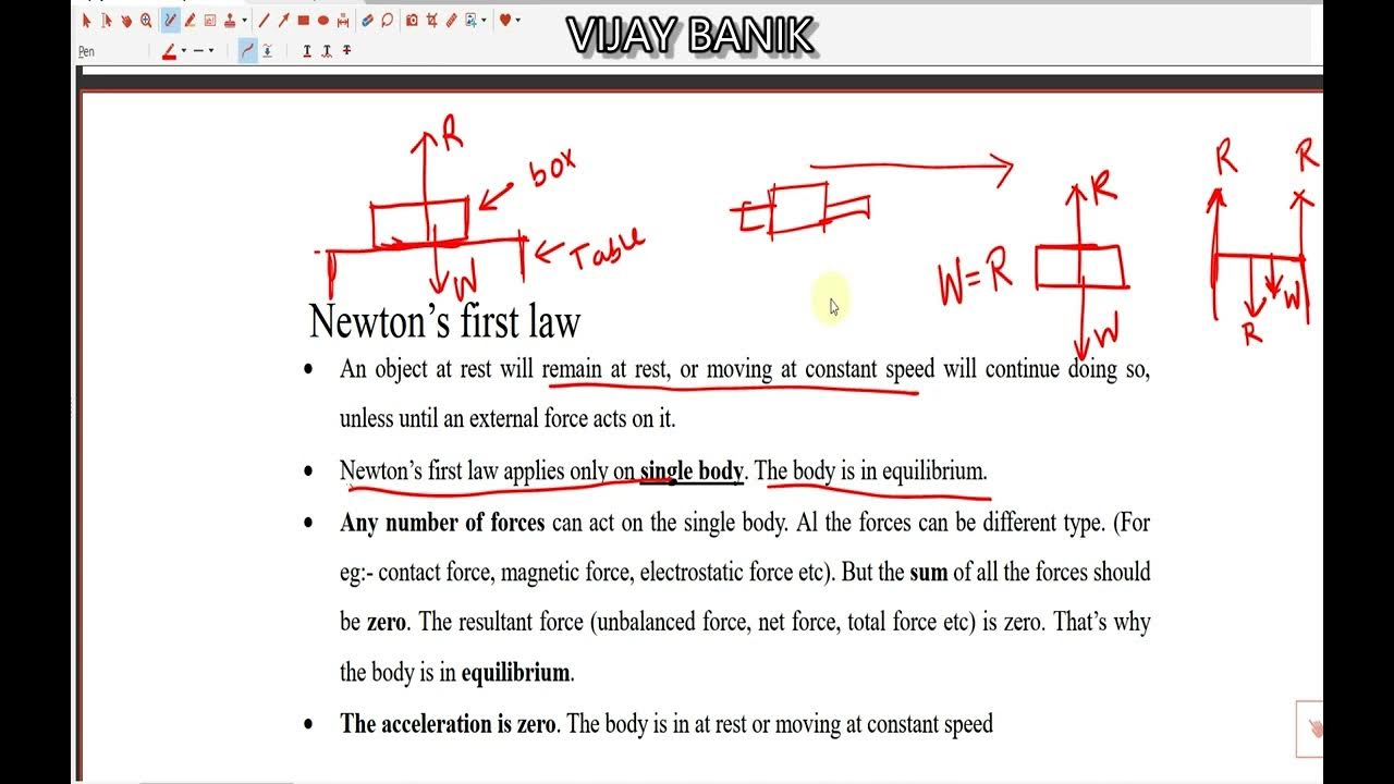 Newtons law 1 introduction - YouTube