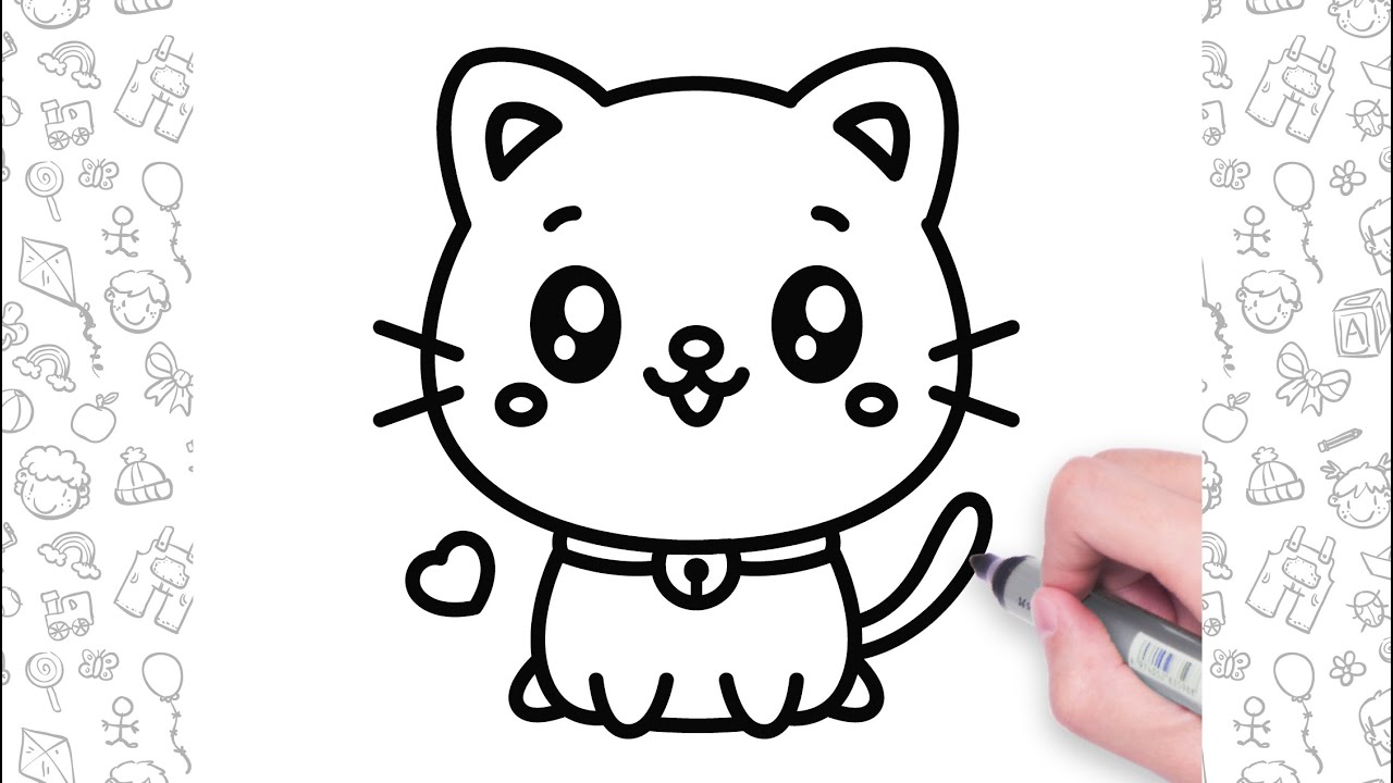 How to Draw a Cat Easy😽💕 - YouTube