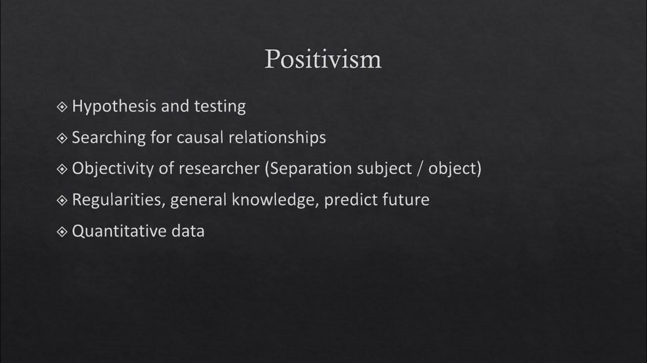 Positivism vs. Post-positivism - Introduction - YouTube