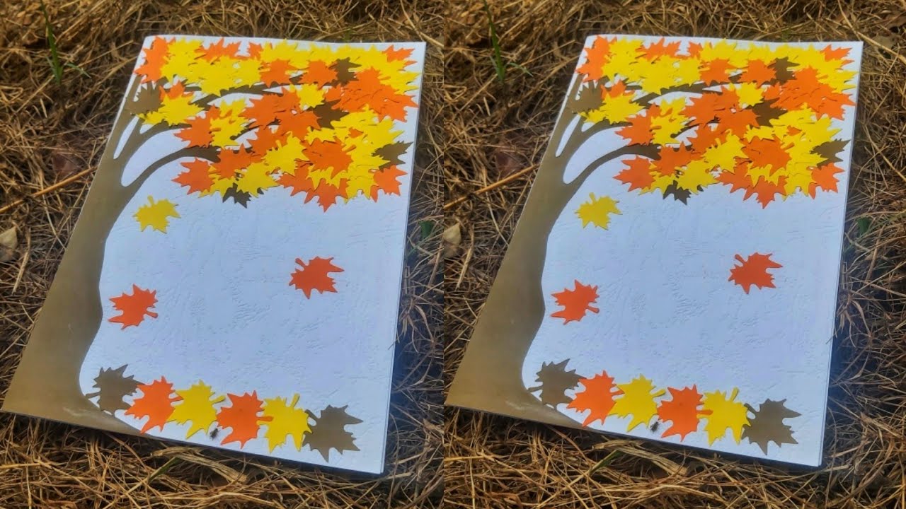 How to create Mapel tree greeting card | Fall Craft | Autumn Craft 🍁🍂 ...