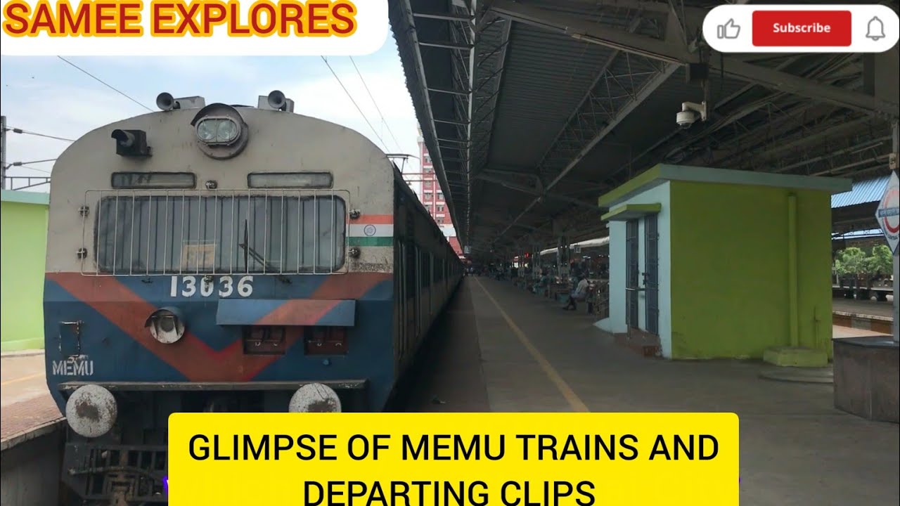 🚂 GLIMPSE OF MEMU TRAINS AND DEPARTING CLIPS OF MEMU TRAINS | SLOW ...