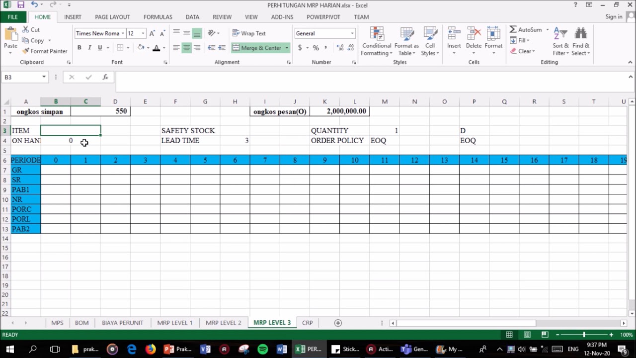 4.3 Perhitungan MRP Level 3 - YouTube
