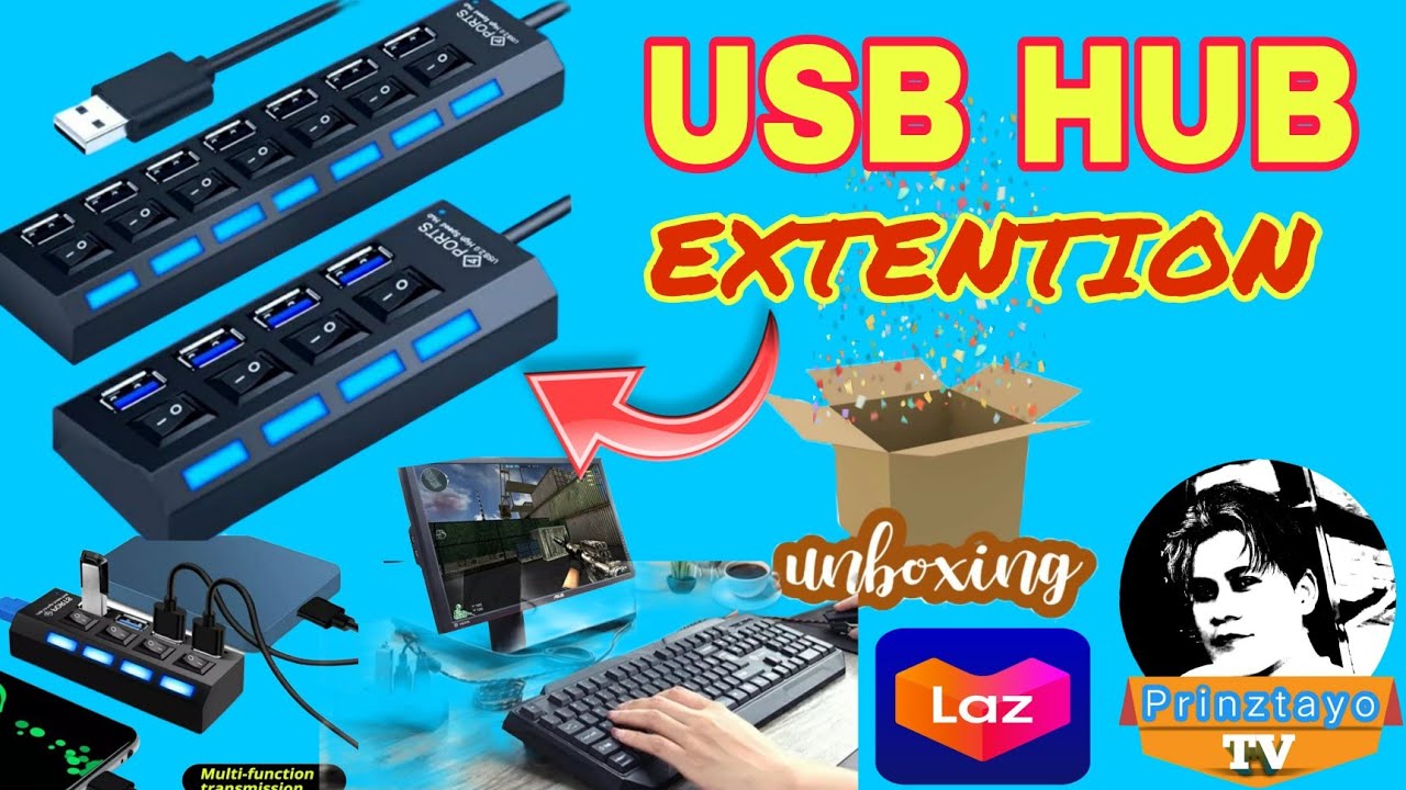 Unboxing USB HUB Extension(Lazada) - YouTube