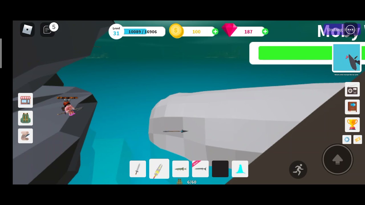 Melawan Moby Wood Tapi Nge Bug Di Dalam Badan Moby Wood-ROBLOX FISHING ...