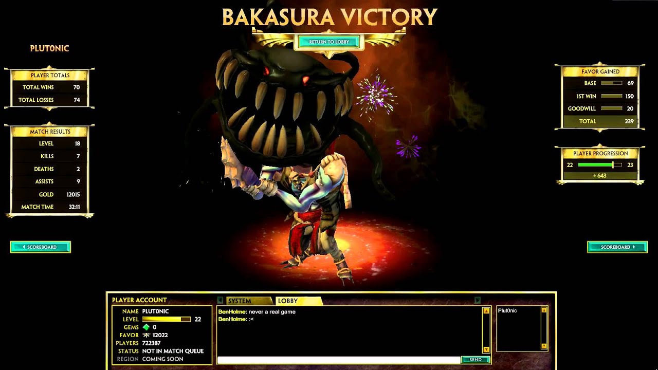 SMITE - (Old) Bakasura Victory Animation - YouTube