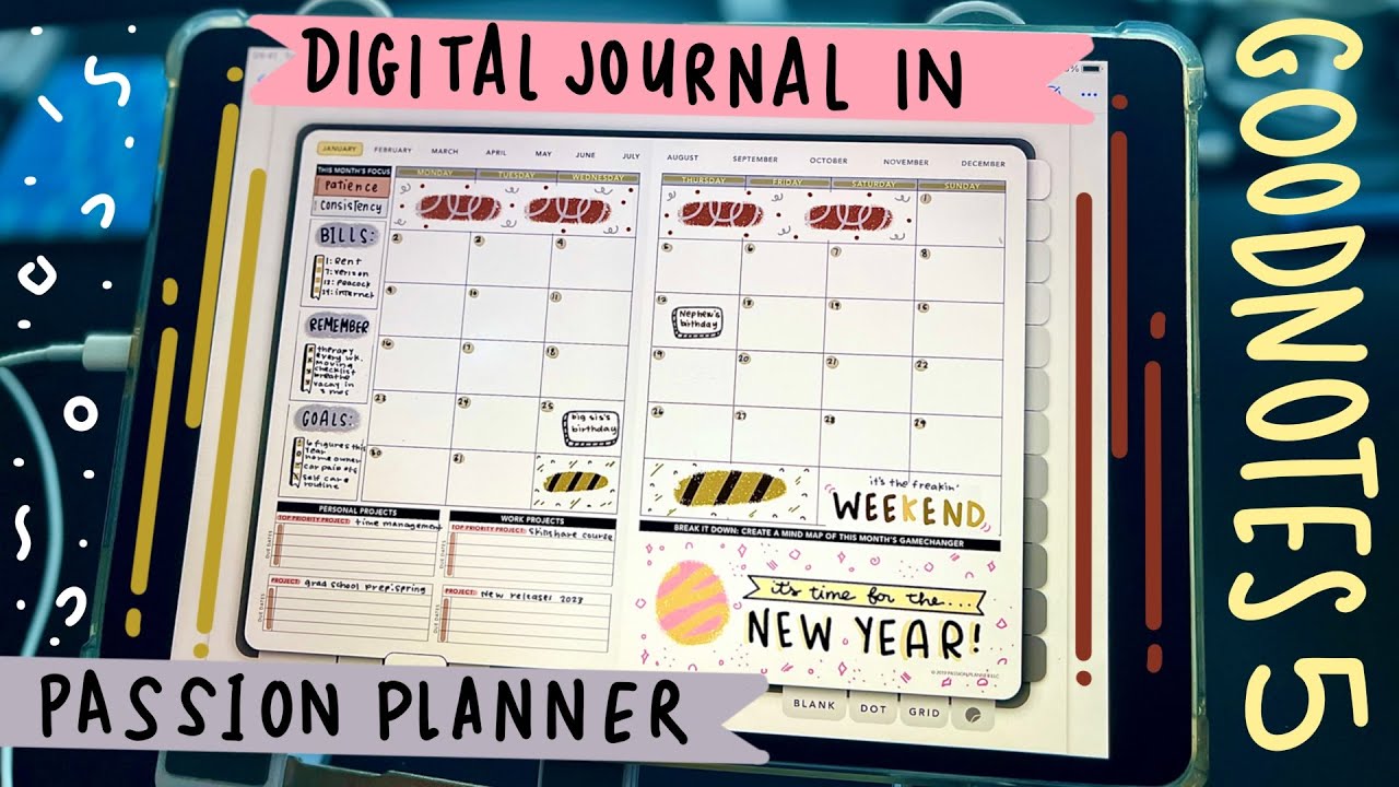 🎨how to: digitally 📓 journal in goodnotes 5 using printables ⭐️crafting ...