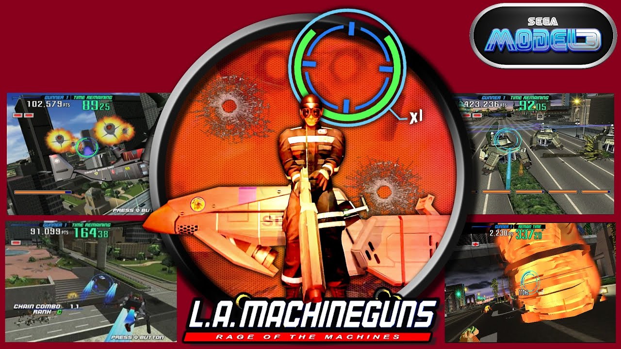 L.A. Machineguns (1998) (Arcade) on Sega Model 3 Emulator (2K/60FPS ...