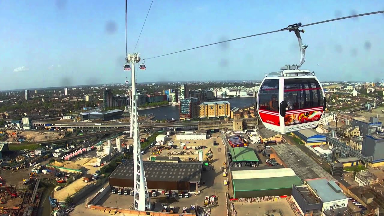 London Cable Car Emirates Air Line - 1st ride - YouTube