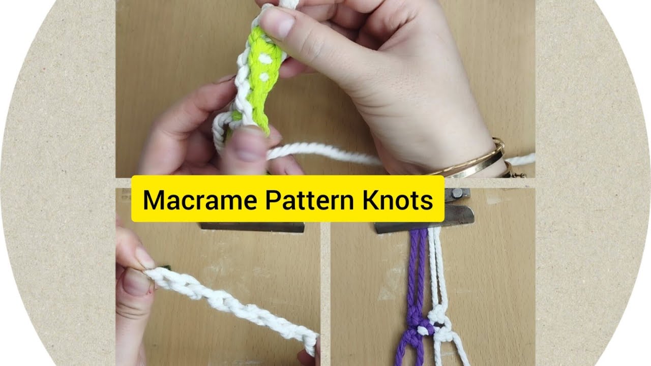 Basic Macrame Knots Beginner Tutorial/Part 3/3 Easy Macrame Pattern ...