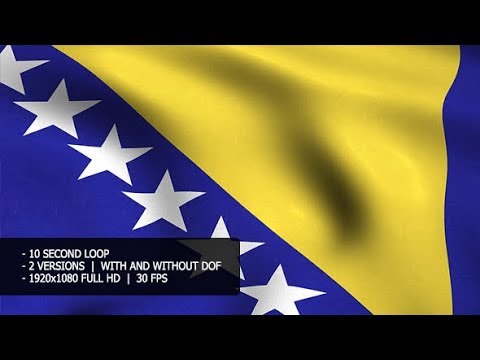 Bosnia and Herzegovina Flag Background | Motion Graphics - Videohive template