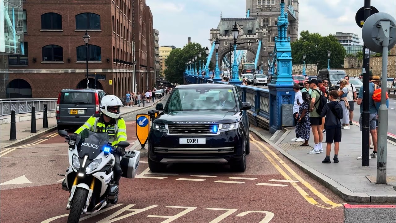 Prince Edward Visits Ship: Motorcade Crosses Tower Bridge 🇬🇧 - YouTube