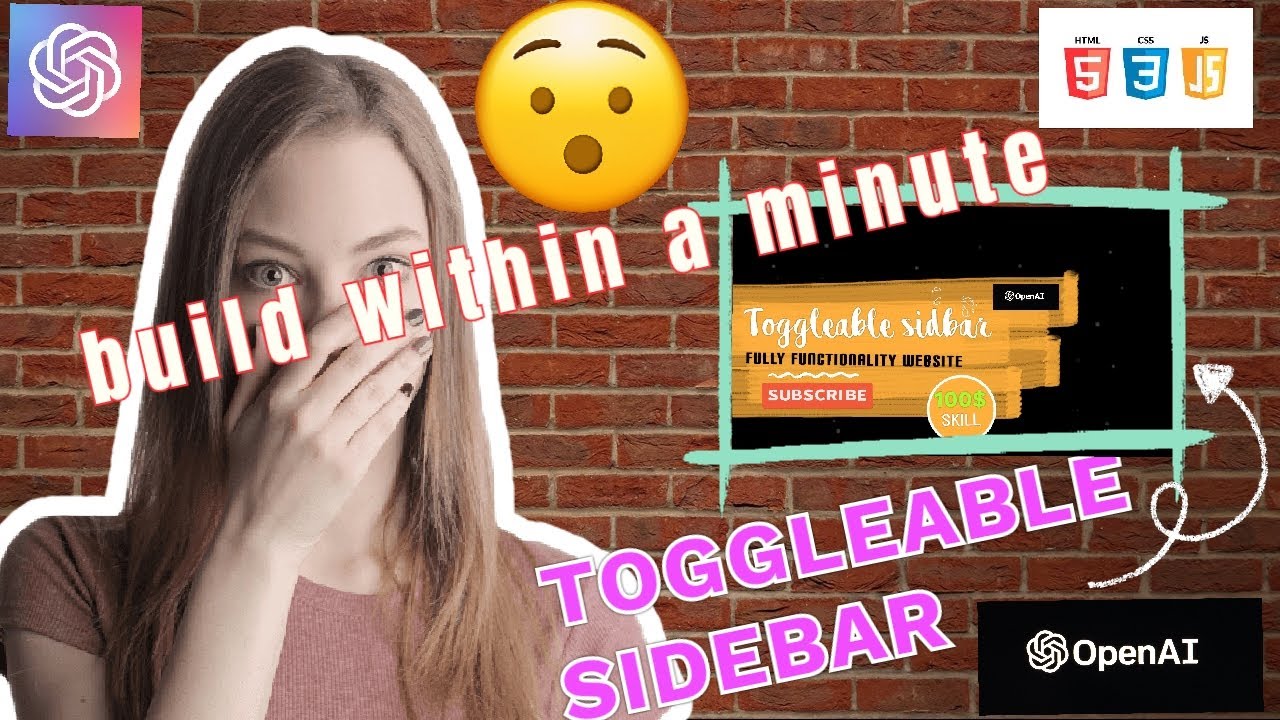 build Toggleable Sidebar by the help of chatGPT with source code😲|| # ...