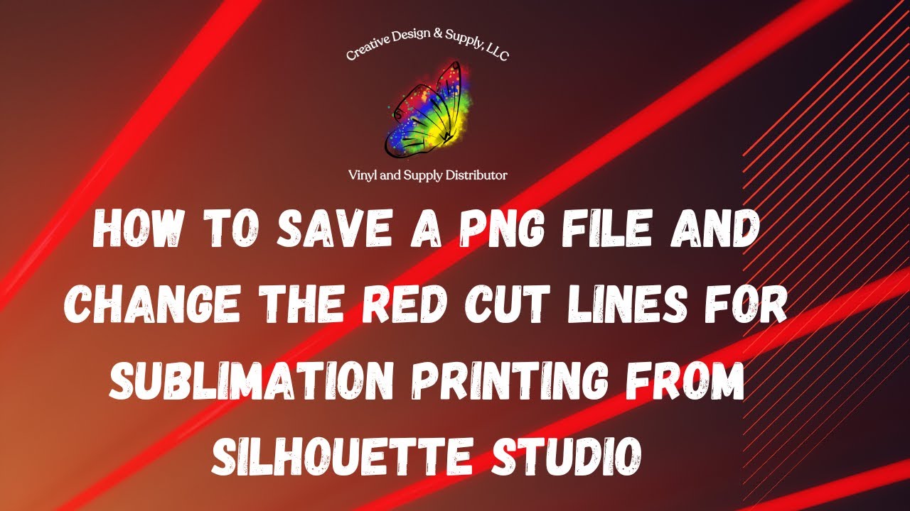 HOW TO SAVE A PNG FILE AND CHANGE THE RED CUT LINES FOR SUBLIMATION ...