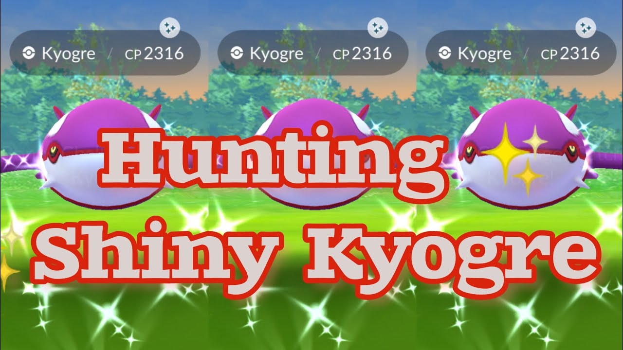 Hunting For Shiny Primal Shiny Kyogre in Pokémon Go Raids | Primal ...