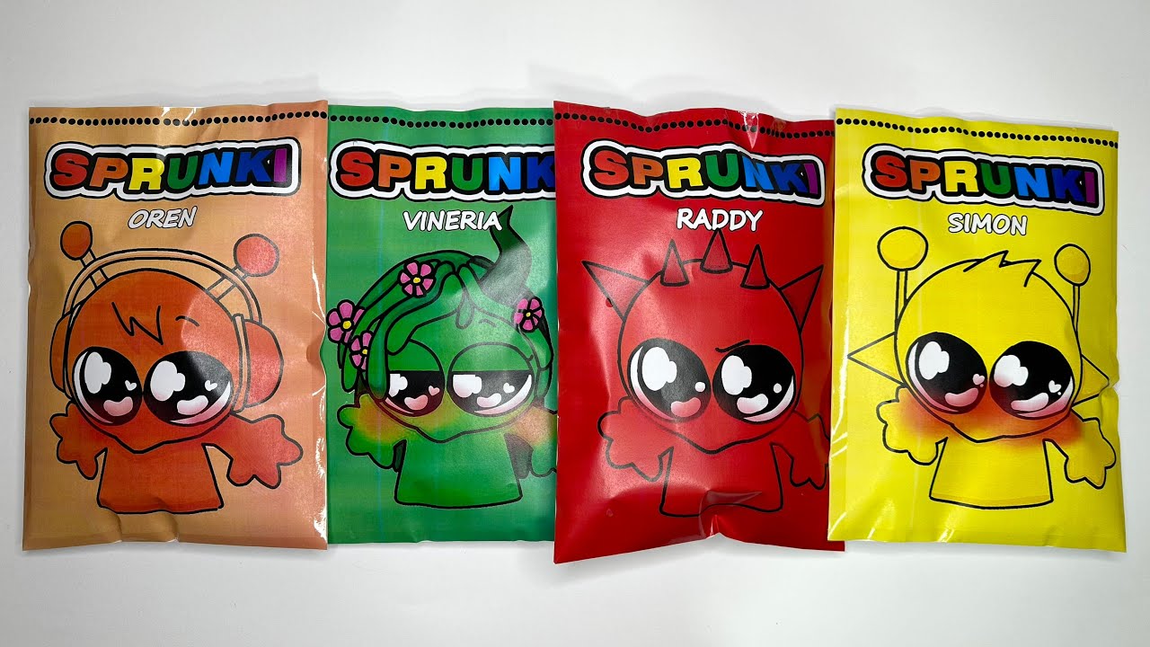 🌈SPRUNKI Blind Bag Simon Raddy Vineria Oren | ASMR Phase 1 vs 2 vs 3 vs ...