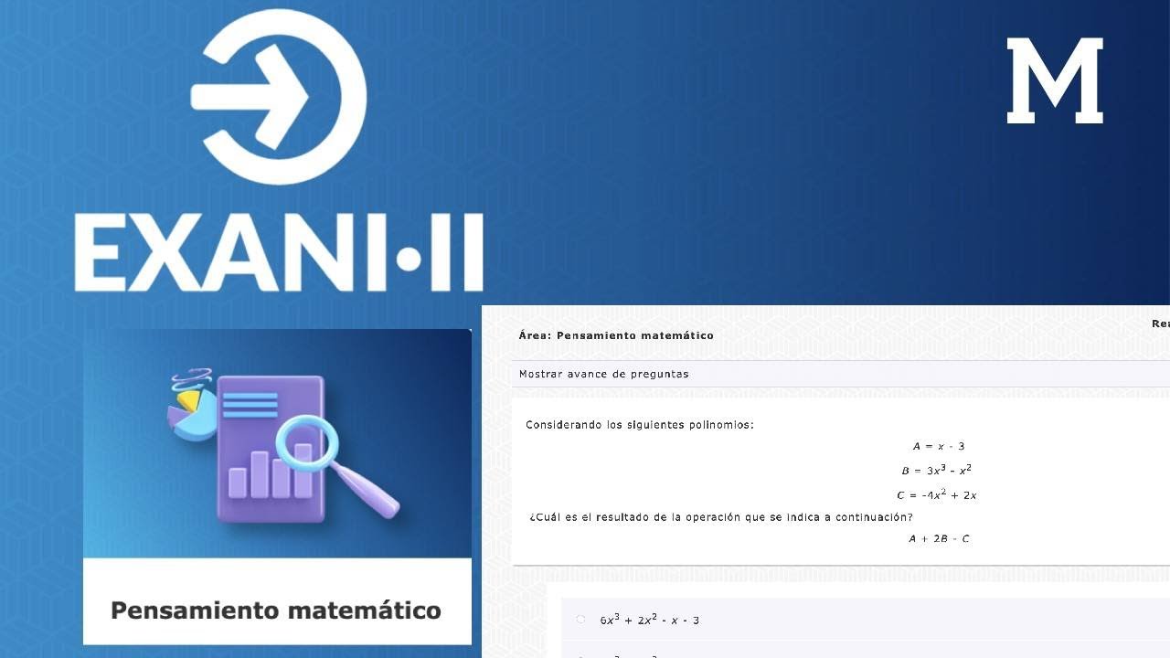 Pensamiento Matematico| Exani ii| Ceneval 2024| Se realizó un estudio ...
