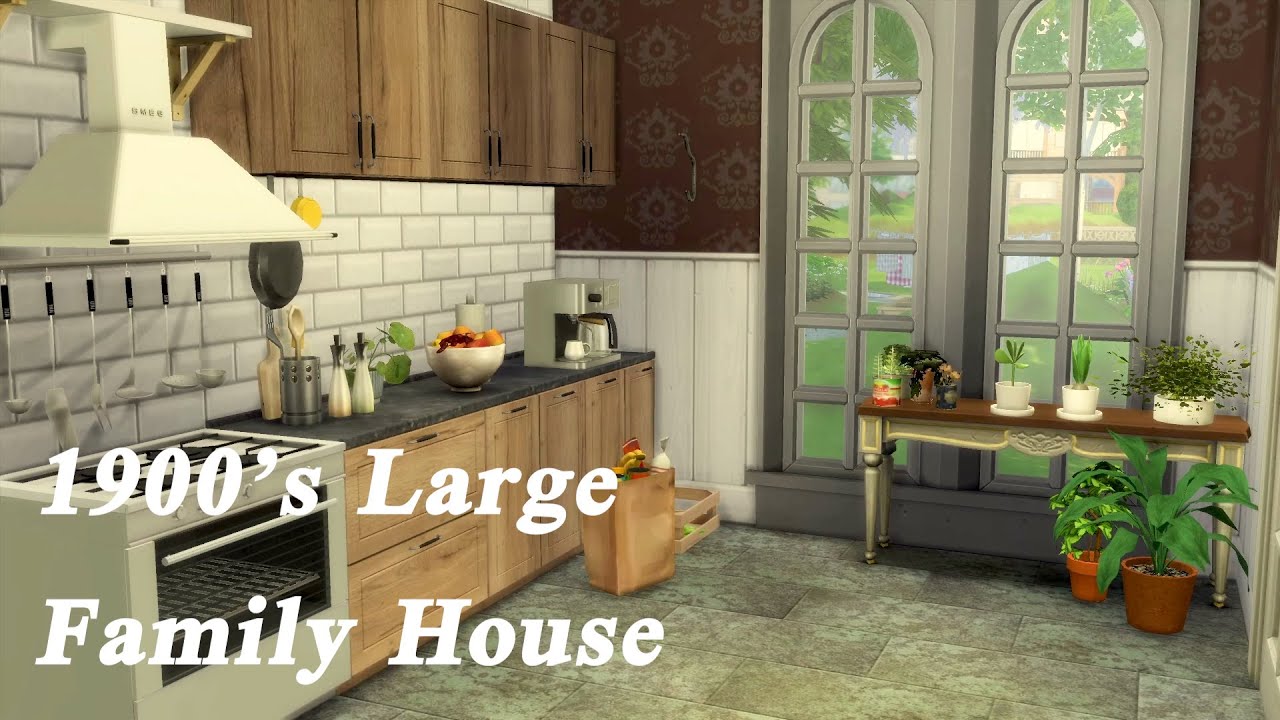 1900's Large Family Home with furnished attic - The Sims 4 CC Stop ...
