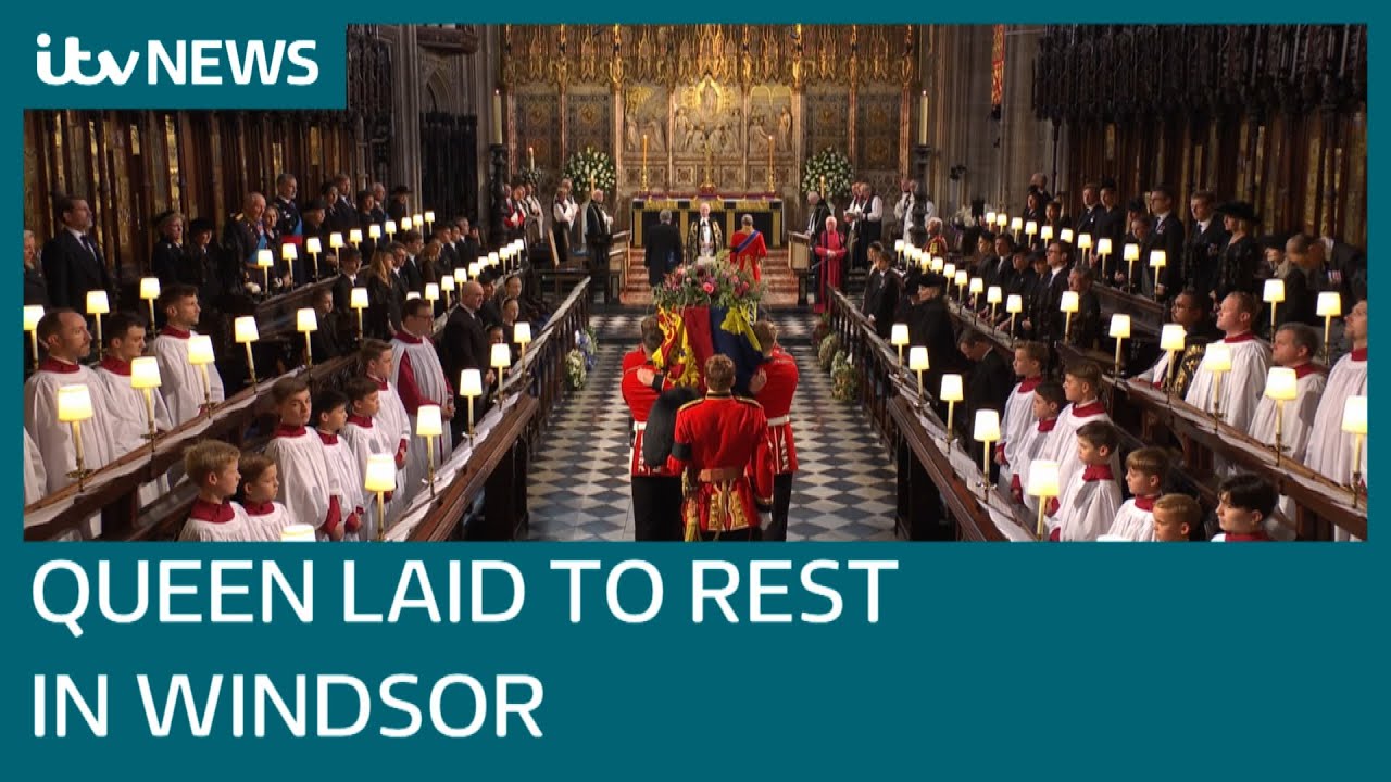 Queen laid to rest at St George's Chapel in Windsor | ITV News - YouTube