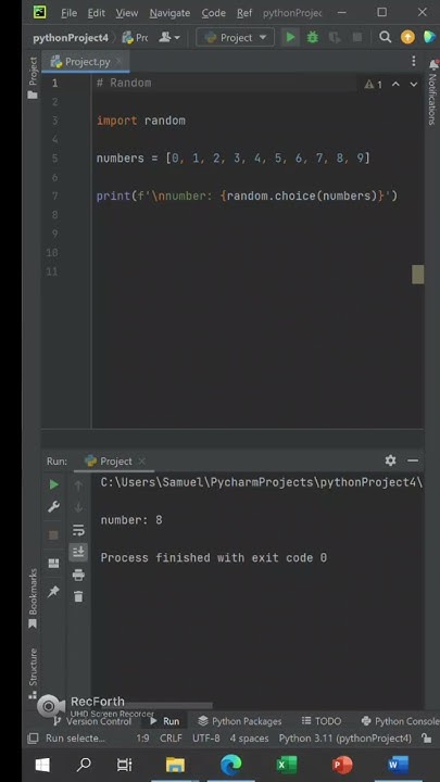 Python random.choice() lesson #pythonforbeginners #pythonprogramming #pythontutorial - YouTube