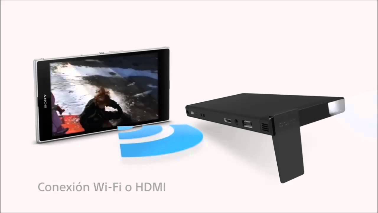 Mini proyector Sony - YouTube