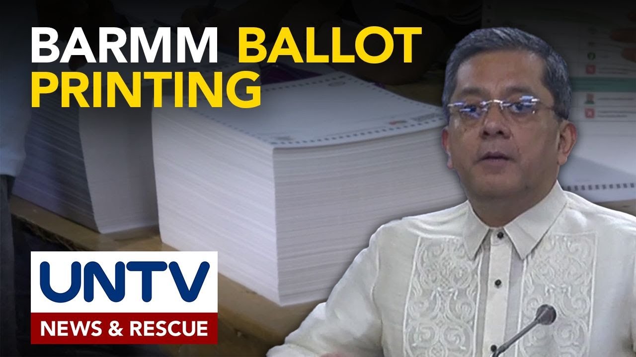 Ballot printing para sa BARMM elections, itinuloy na ng Comelec - YouTube